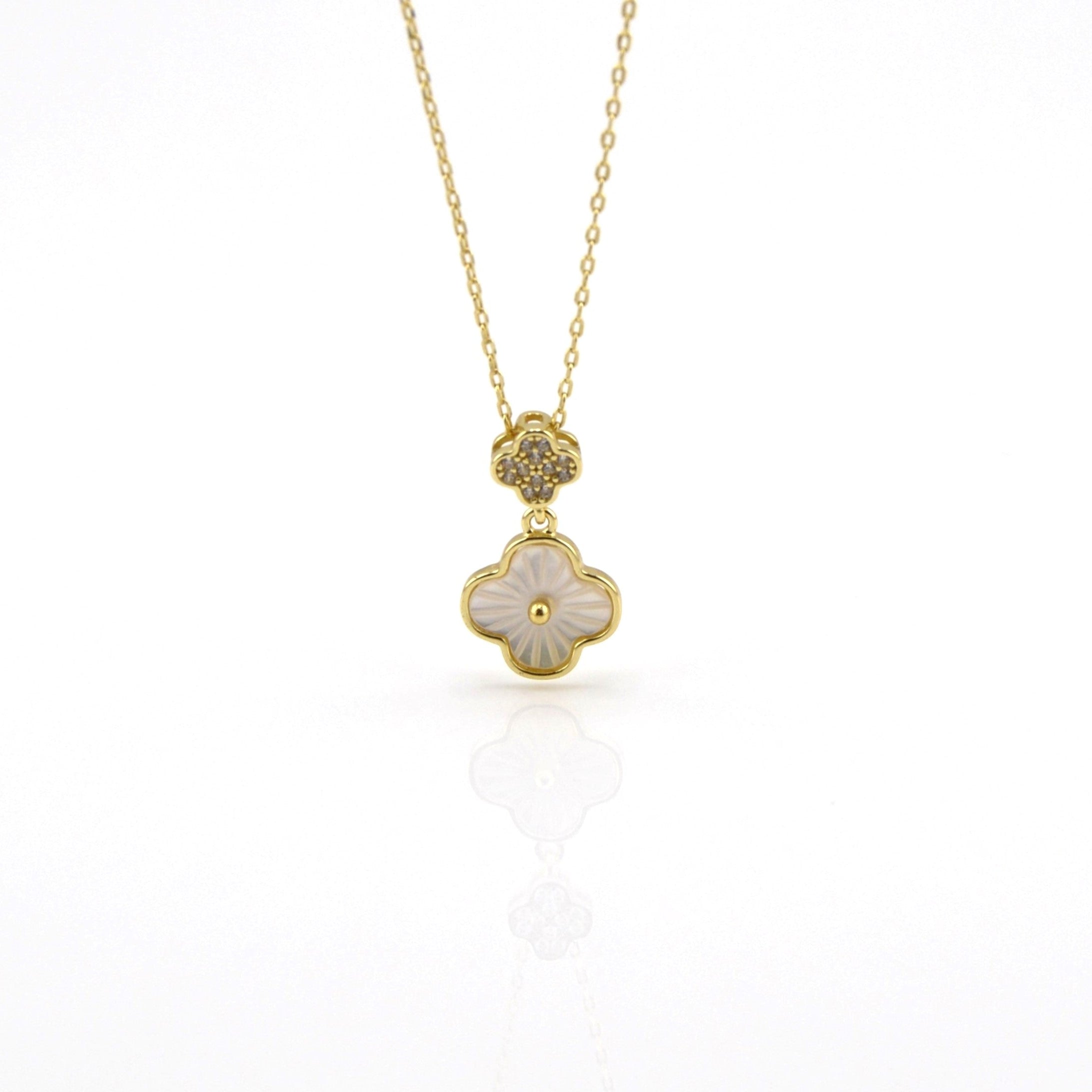 18K Gold Plated over Double Clover Necklace – ALuxe Jewelry